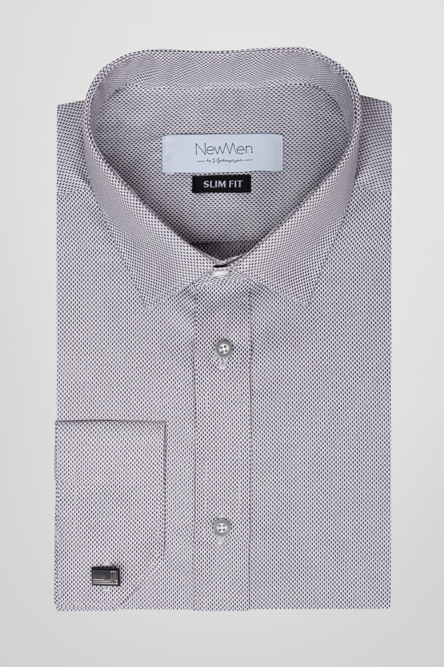 Koszula Szara w Mikrowzór - sklep New Men by J. Gałczyński