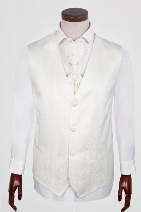 Zestaw Męski Fular Écru z Kamizelką